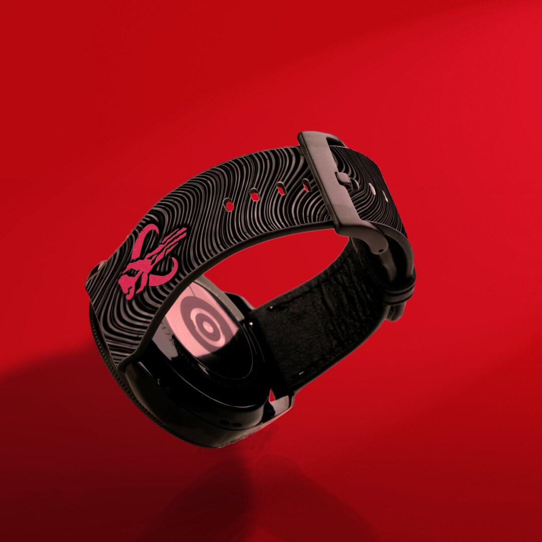 Red Mythosaur Beskar Band for Traditional & Smartwatches Inc Samsung ...