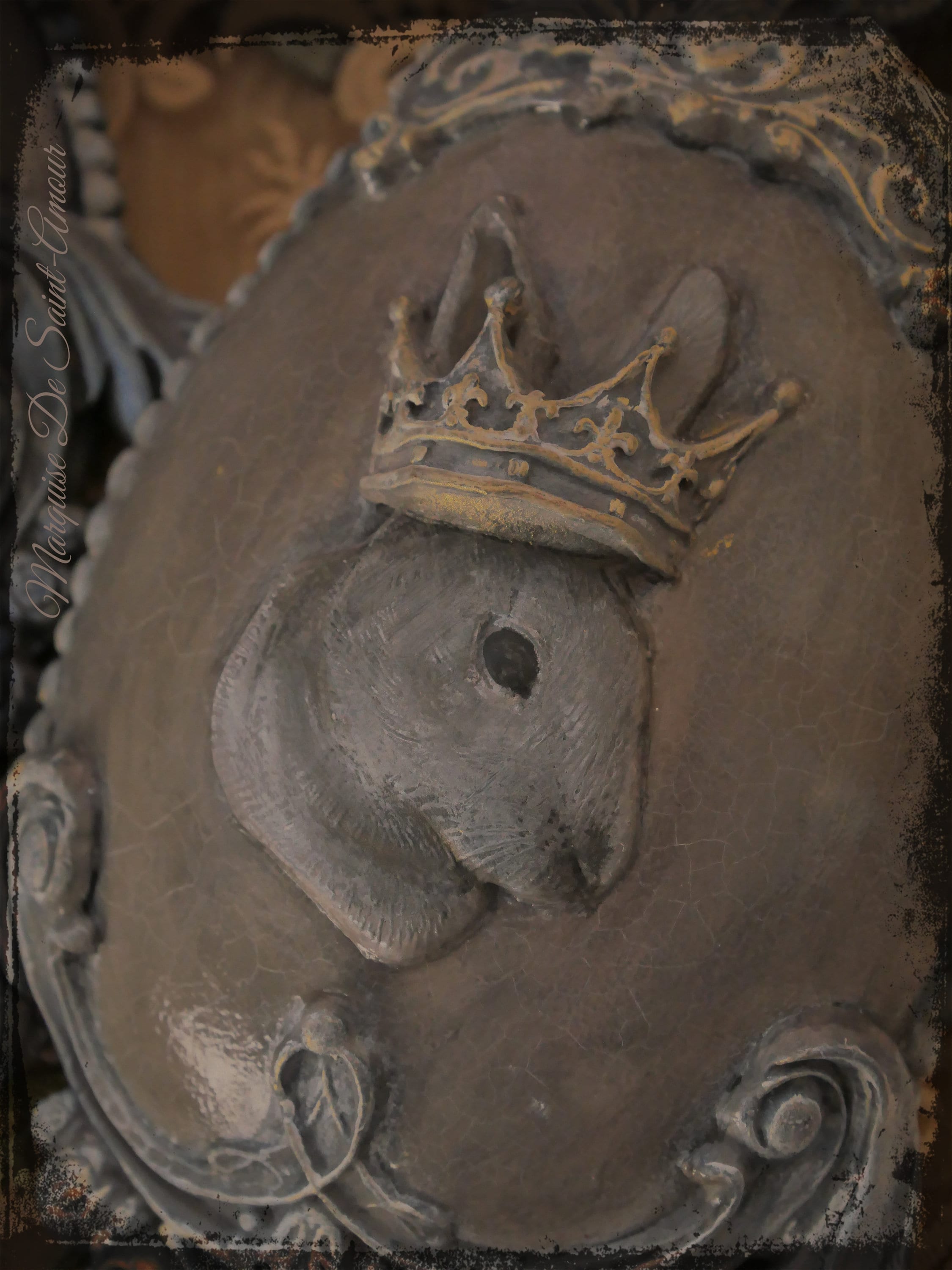 Victorian Style White Rabbit Hanging Decoration, Vintage Shabby-chic ...