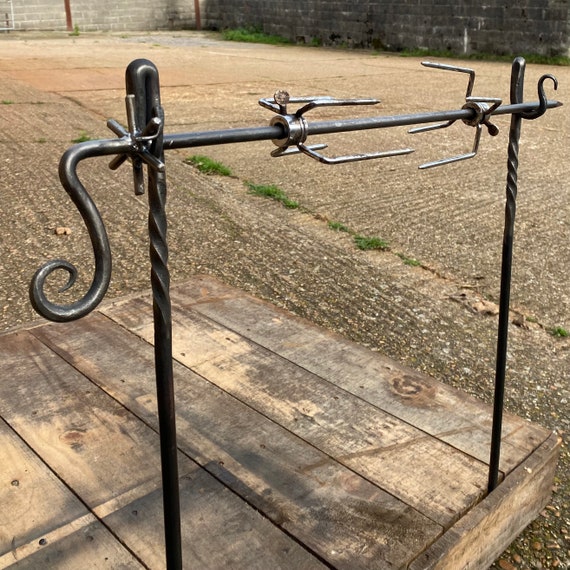 Hand Forged Rotisserie Ground Spit - Etsy