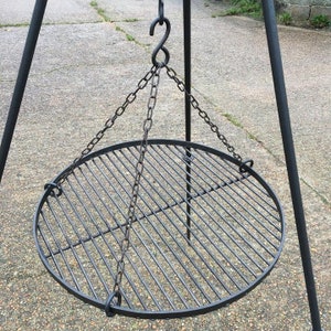Large Campfire Cooking Hanging Grill for Cooking Tripod - Etsy