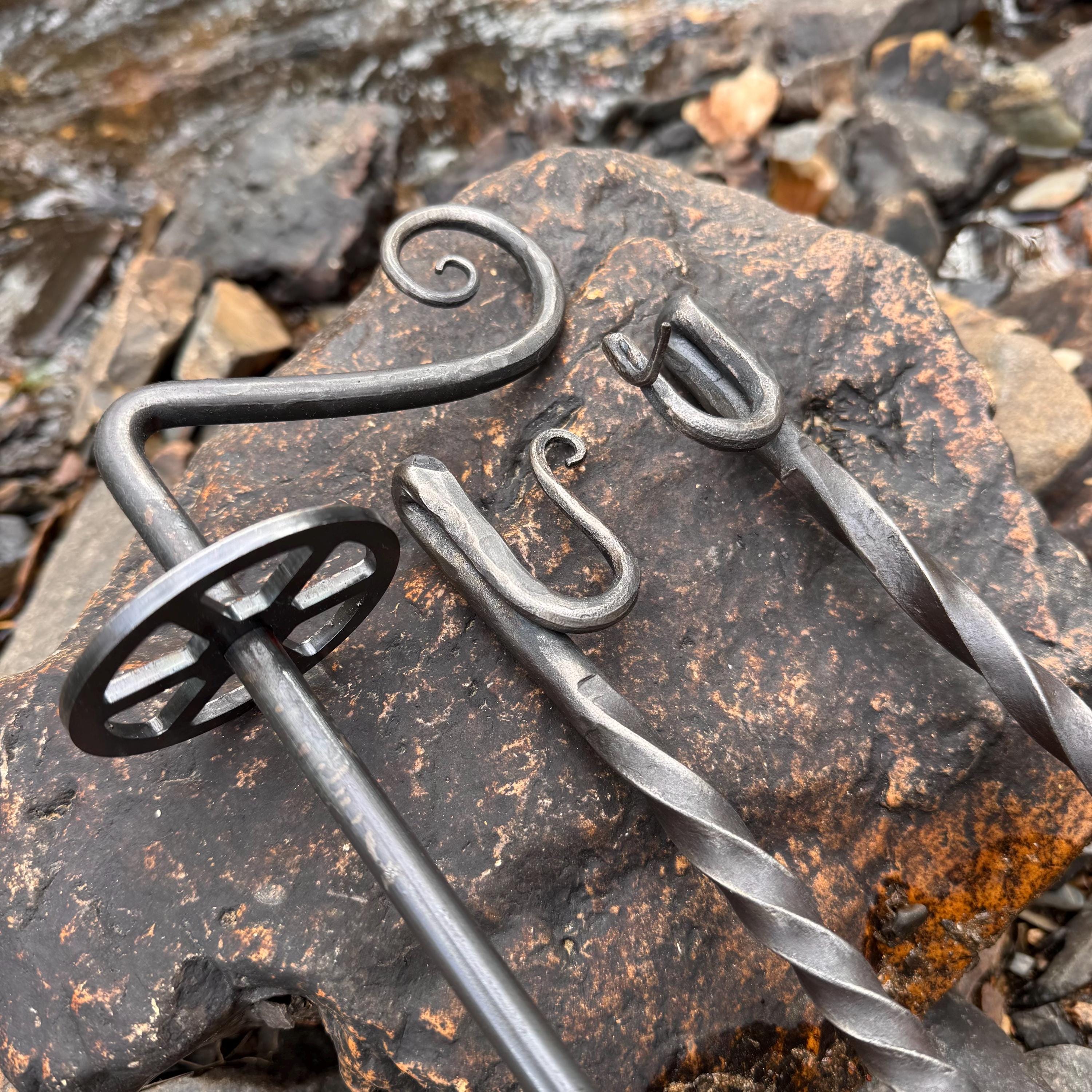 Hand Forged Rotisserie Ground Spit - Etsy