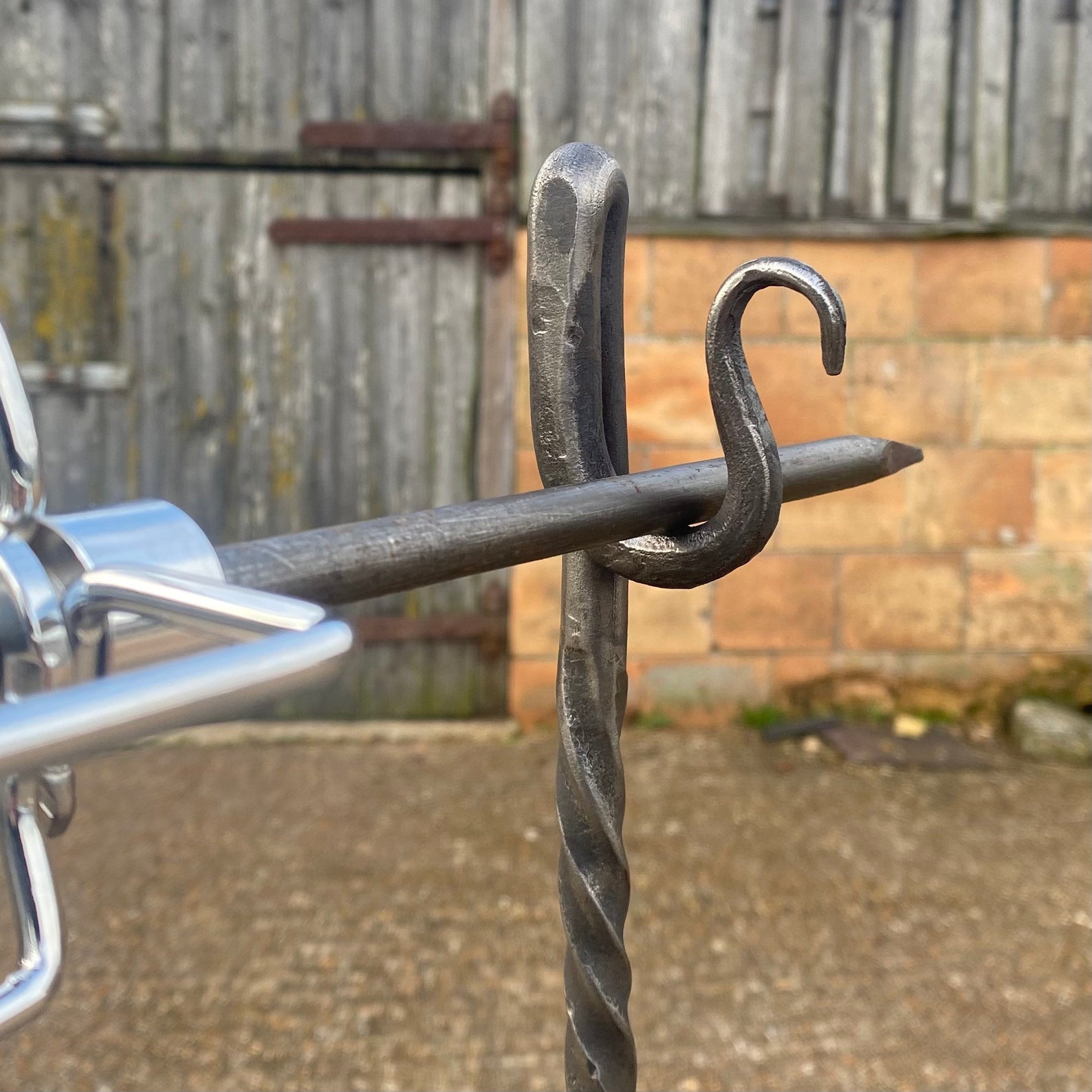 Hand Forged Rotisserie Ground Spit - Etsy