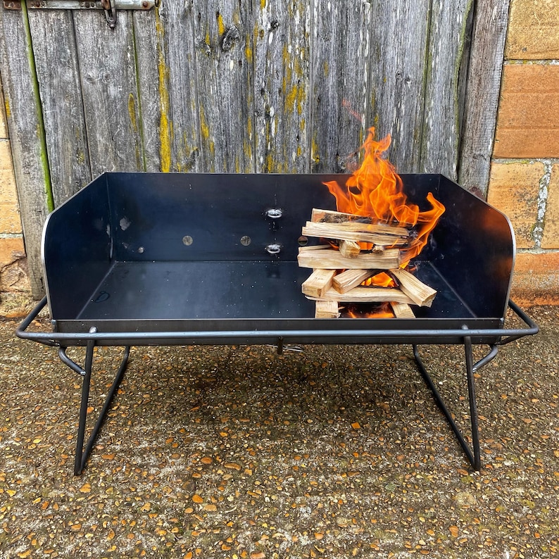 Wilderness Fire Pit With Grill and Pot Hangers | Etsy