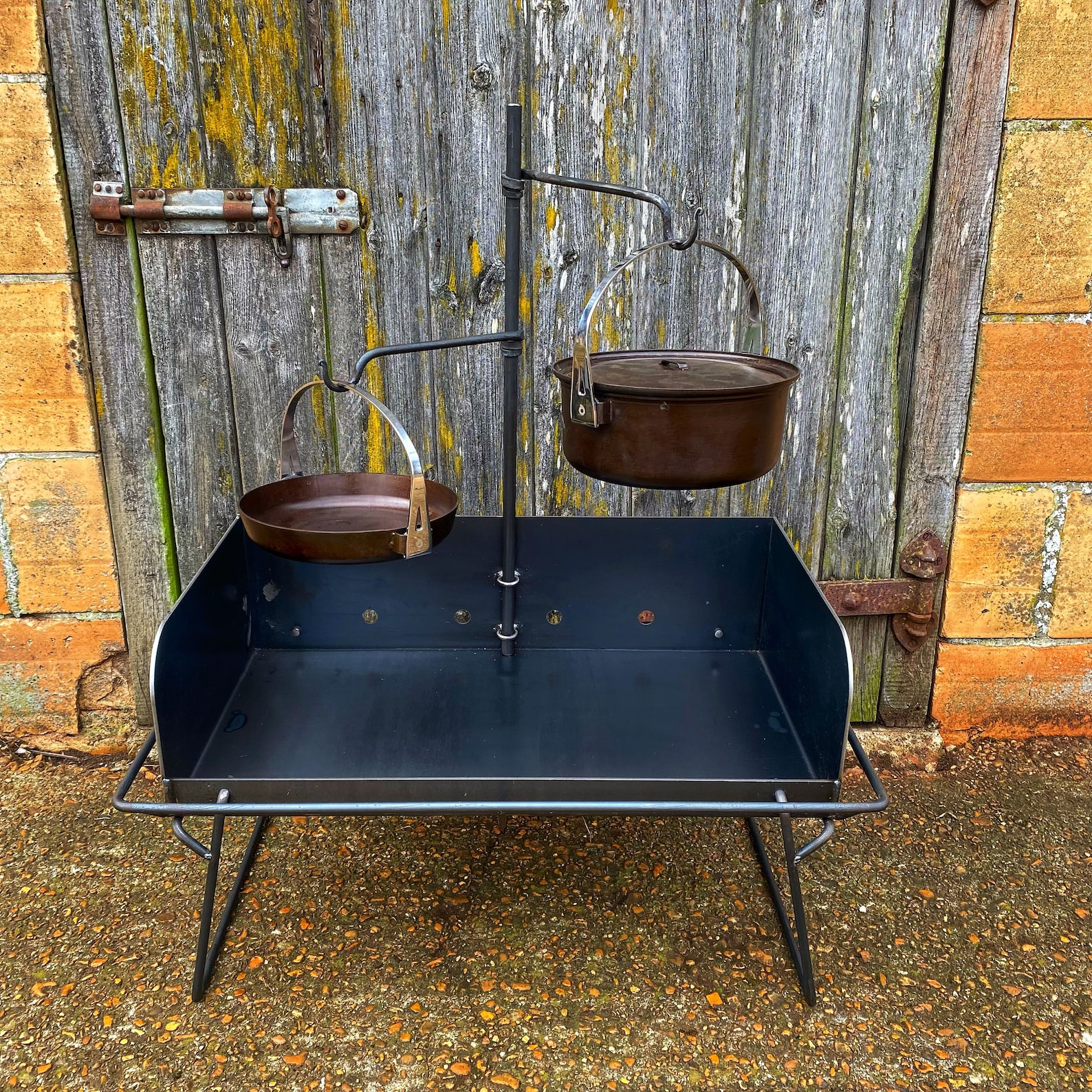 Wilderness Fire Pit With Grill and Pot Hangers - Etsy