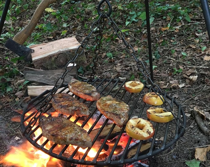 Campfire Cooking Hanging Grill for Tripods - Etsy