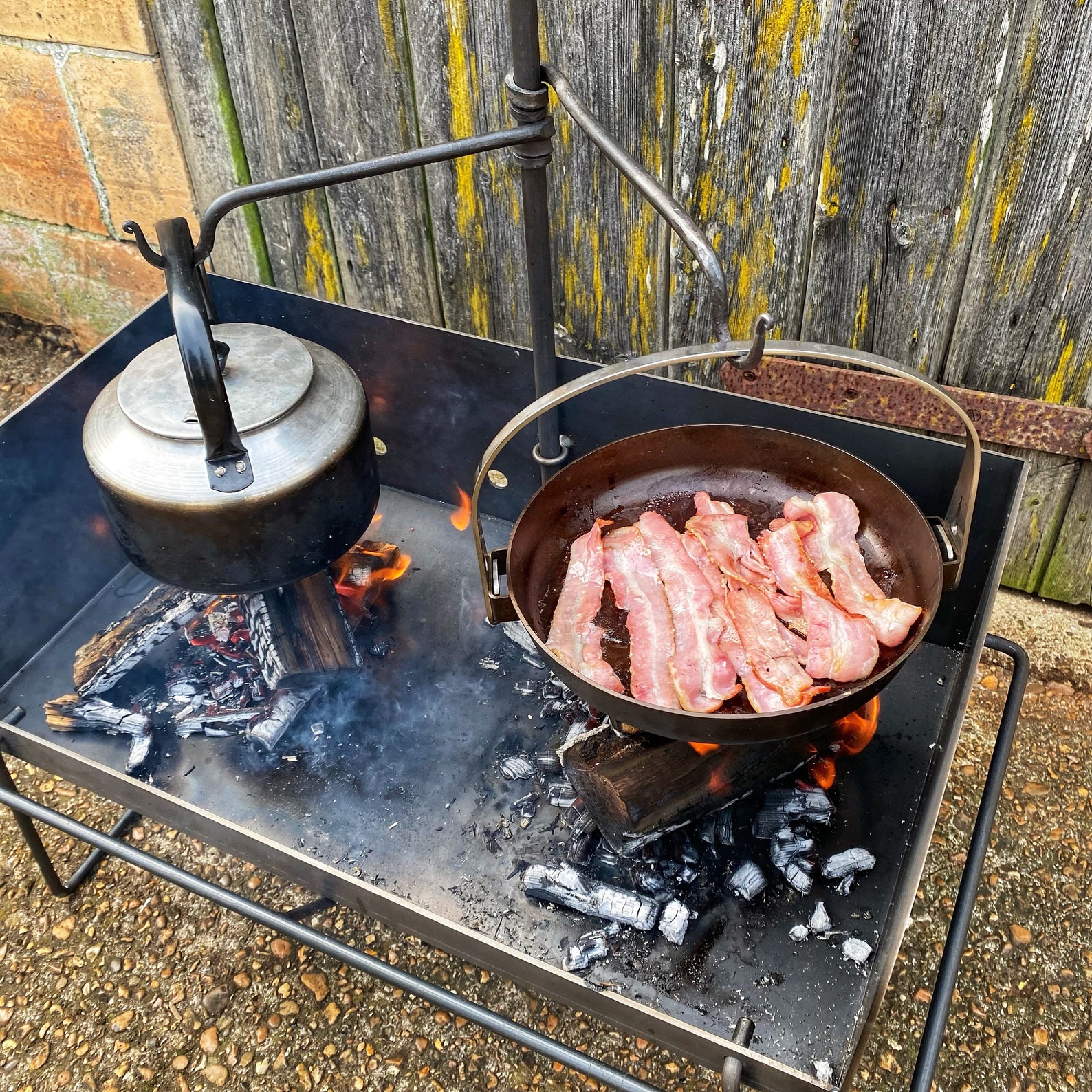 Wilderness Fire Pit With Grill and Pot Hangers - Etsy UK