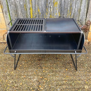 Wilderness Fire Pit With Grill and Pot Hangers - Etsy UK