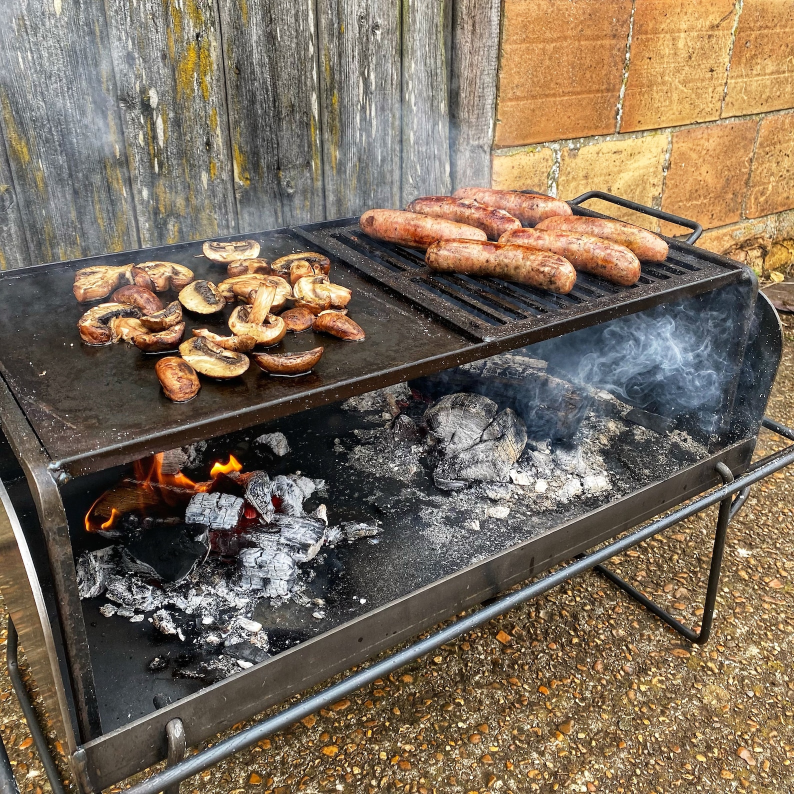 Wilderness Fire Pit With Grill and Pot Hangers - Etsy