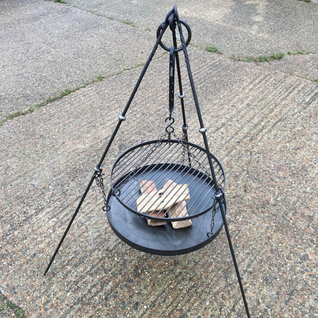 Campfire Cooking Tripod Firepit Set With Grill - Etsy