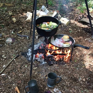 Campfire Cast Iron Dutch Oven - Etsy