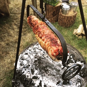 Hanging Campfire Rotisserie Spit - Etsy UK