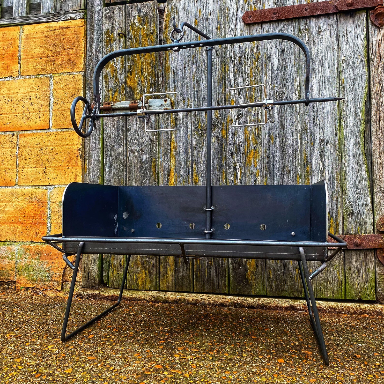 Wilderness Fire Pit With Grill and Pot Hangers - Etsy