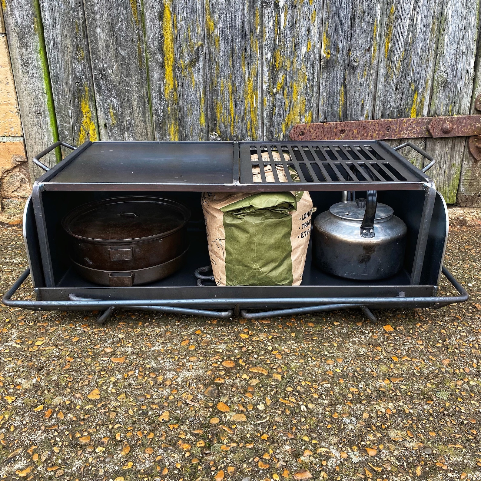Wilderness Fire Pit With Grill and Pot Hangers - Etsy UK
