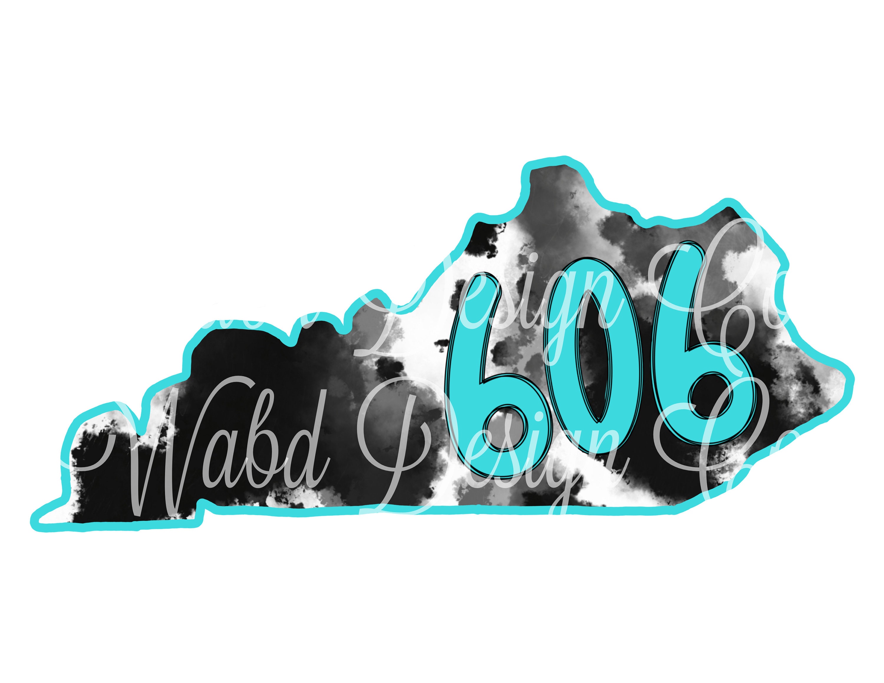 Cow Print 606 KY PNG - Etsy