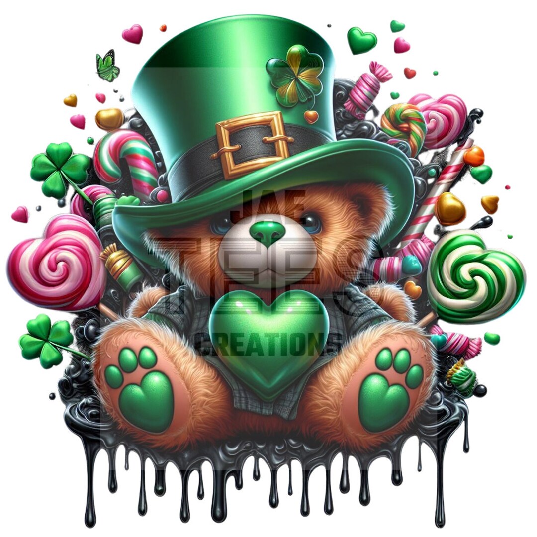 Saint Patrick's Day Teddy Bear - 2 PNG - Etsy