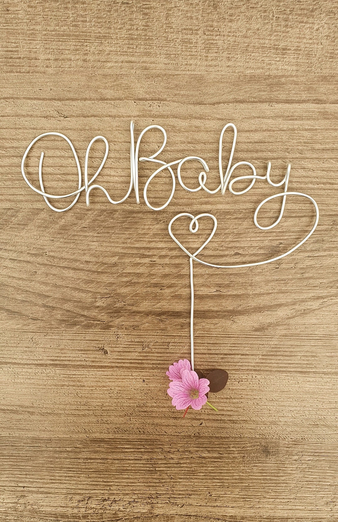 Oh Baby Wire Cake Topper, Baby Shower, Christening, Gender Reveal ...