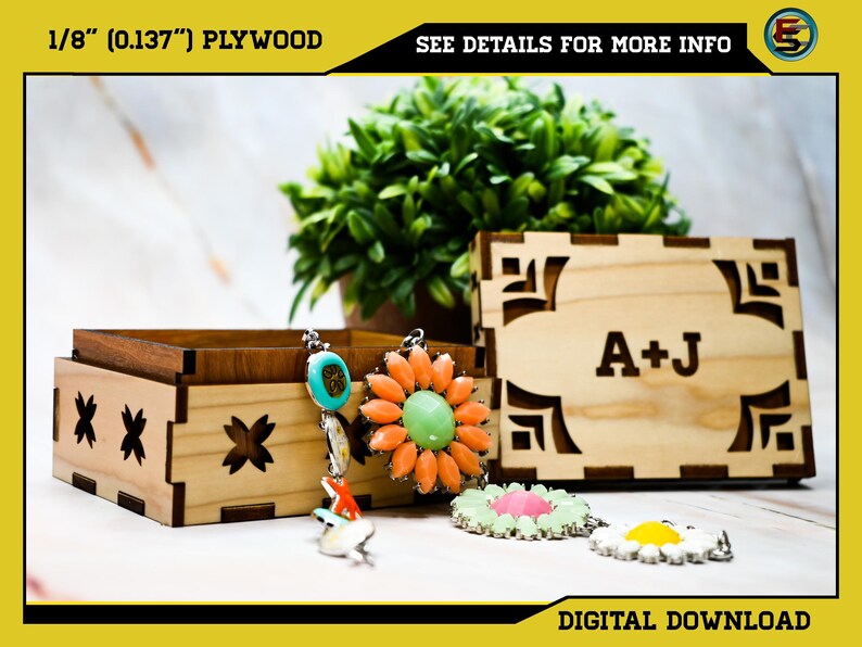 Small Keepsake Box SVG Ai Laser Cut Files INSTANT - Etsy