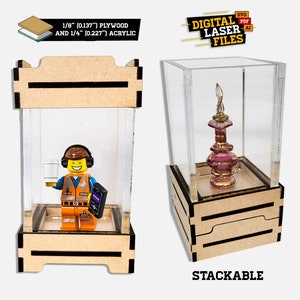 Small Stackable Display Case SVG + Ai Laser Cut Files -- INSTANT ...