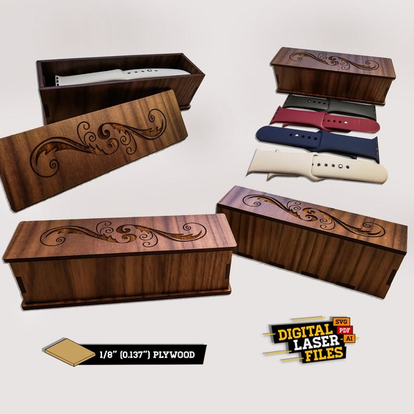 Laser Cut Files Watch Box - Etsy
