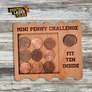 Mini Penny Challenge Puzzle SVG + Ai Laser Cut Files -- INSTANT ...