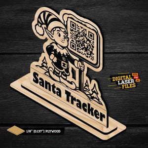 Elf Version - Santa Tracker Display SVG + Ai Laser Cut Files -- INSTANT ...