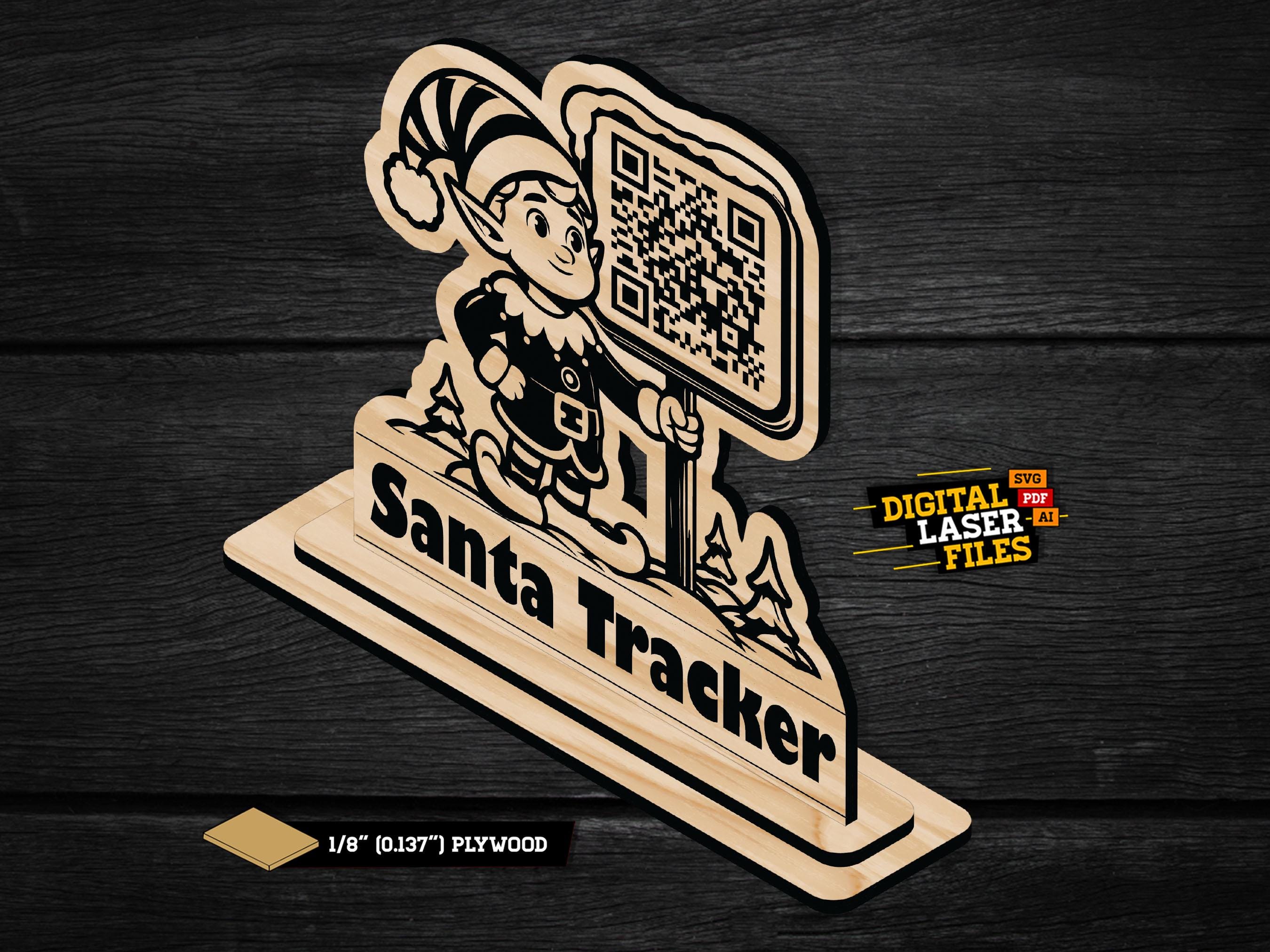 Elf Version - Santa Tracker Display SVG + Ai Laser Cut Files -- INSTANT ...