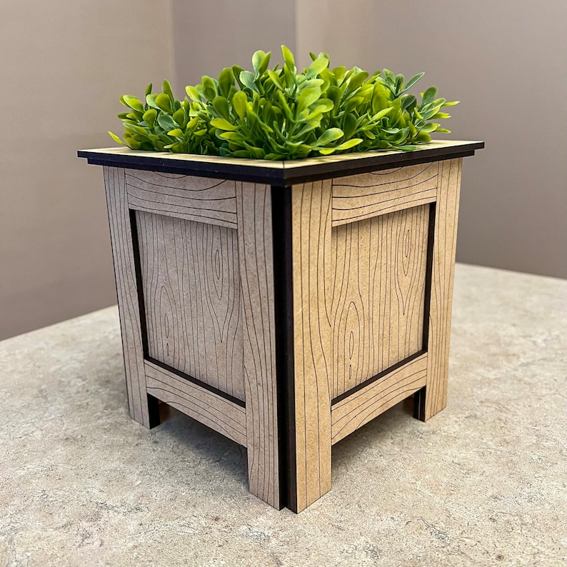 Flower Planter Box SVG Ai Laser Cut Files INSTANT - Etsy