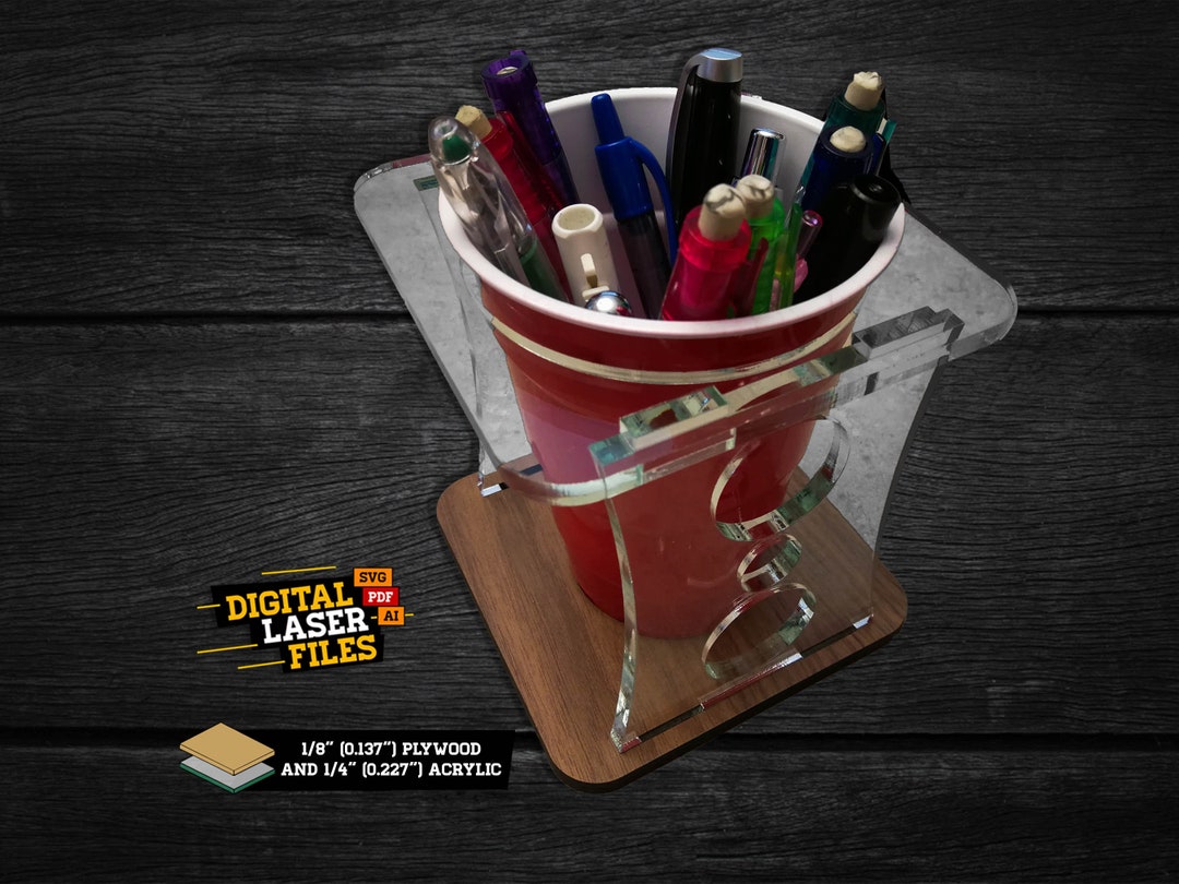 Party Cup Holder SVG Ai Laser Cut Files INSTANT DOWNLOAD - Etsy