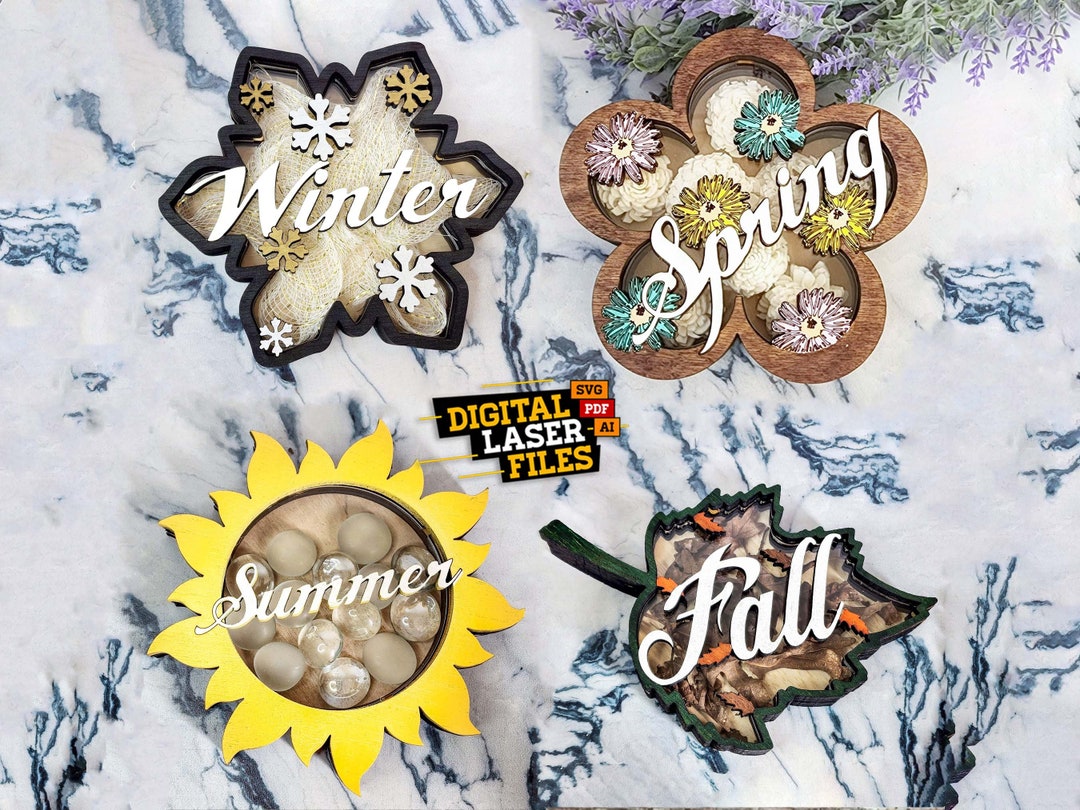 Four Seasons SVG + Ai Laser Cut Files -- INSTANT DOWNLOAD - Etsy