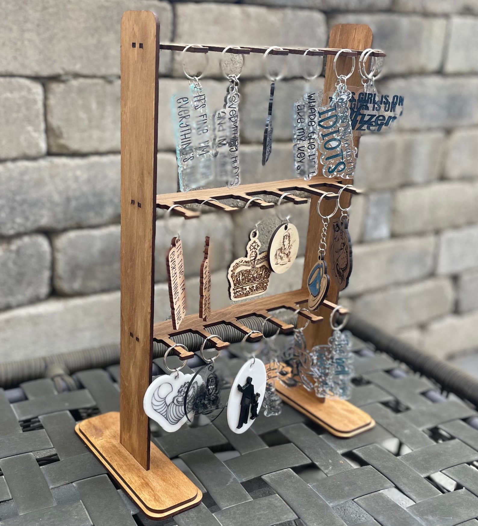 3 Tier Keychain Stand SVG + Ai Laser Cut Files -- INSTANT DOWNLOAD - Etsy