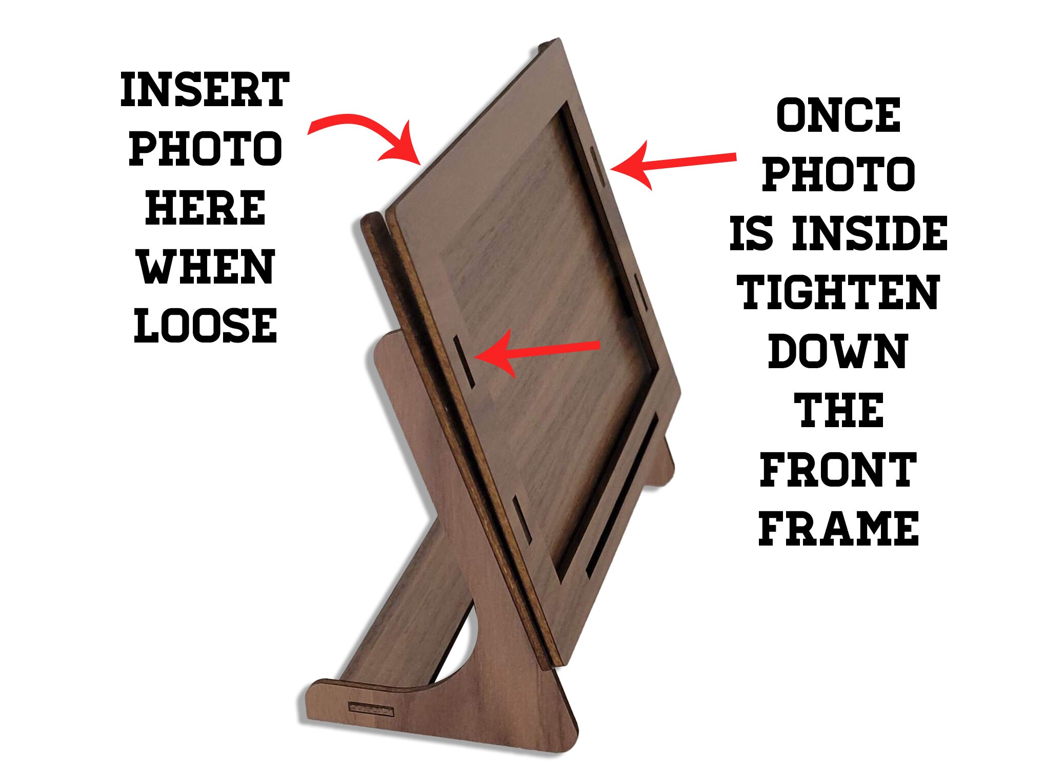 Basic Photo Frame Stand SVG + Ai Laser Cut Files -- INSTANT DOWNLOAD - Etsy