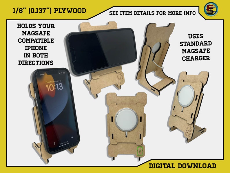 Magshift iPhone Stand SVG + Ai Laser Cut Files -- INSTANT DOWNLOAD - Etsy