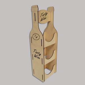 Bottle Shaped Wine Rack SVG + Ai Laser Cut Files -- INSTANT DOWNLOAD - Etsy