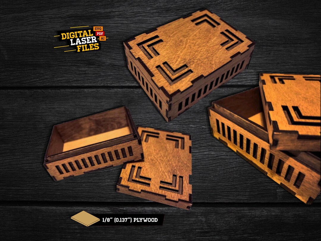 Small Layered Box SVG Ai Laser Cut Files INSTANT DOWNLOAD - Etsy