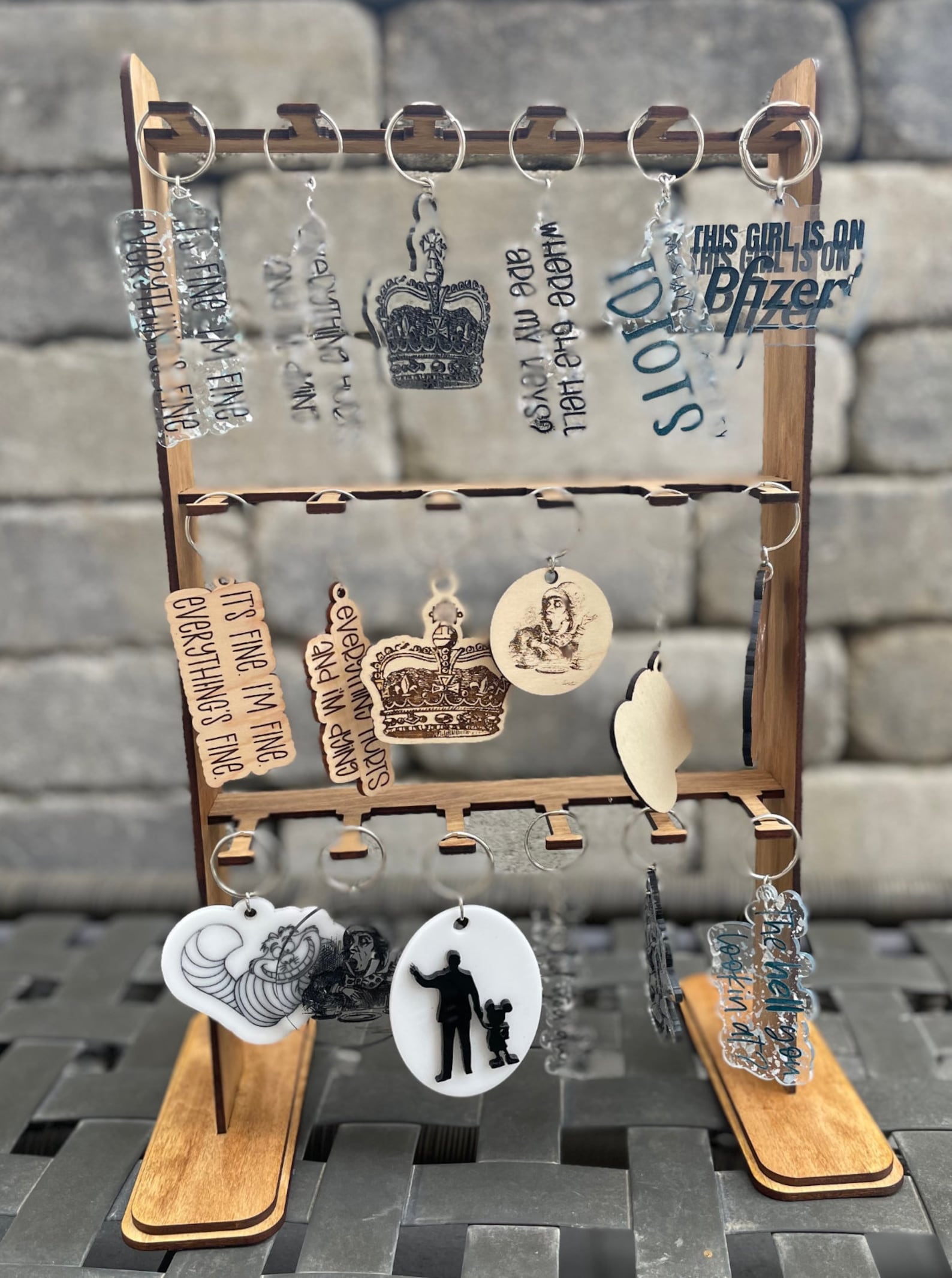 3 Tier Keychain Stand SVG Ai Laser Cut Files INSTANT - Etsy