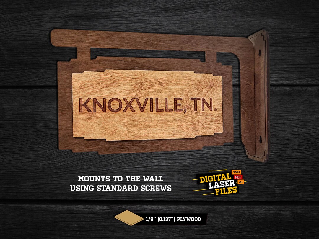 Hanging Sign SVG + Ai Laser Cut Files -- INSTANT DOWNLOAD - Etsy