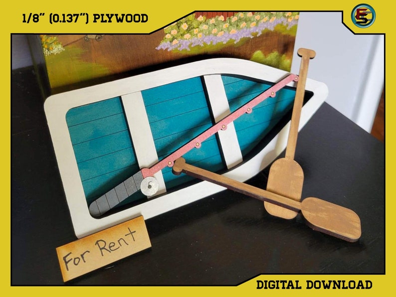 Mini Paddle Boat SVG Ai Laser Cut Files INSTANT DOWNLOAD - Etsy