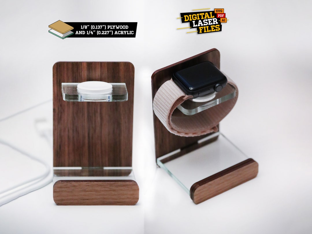 Apple Watch Stand SVG + Ai Laser Cut Files -- INSTANT DOWNLOAD - Etsy