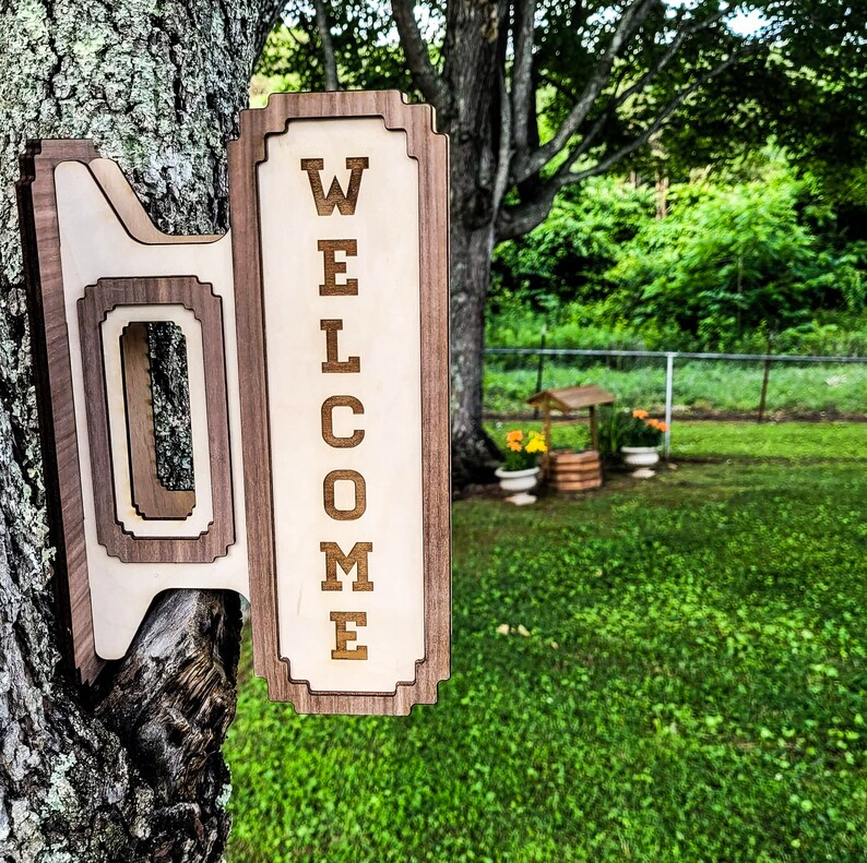 Wall Mounted Sign SVG + Ai Laser Cut Files -- INSTANT DOWNLOAD - Etsy