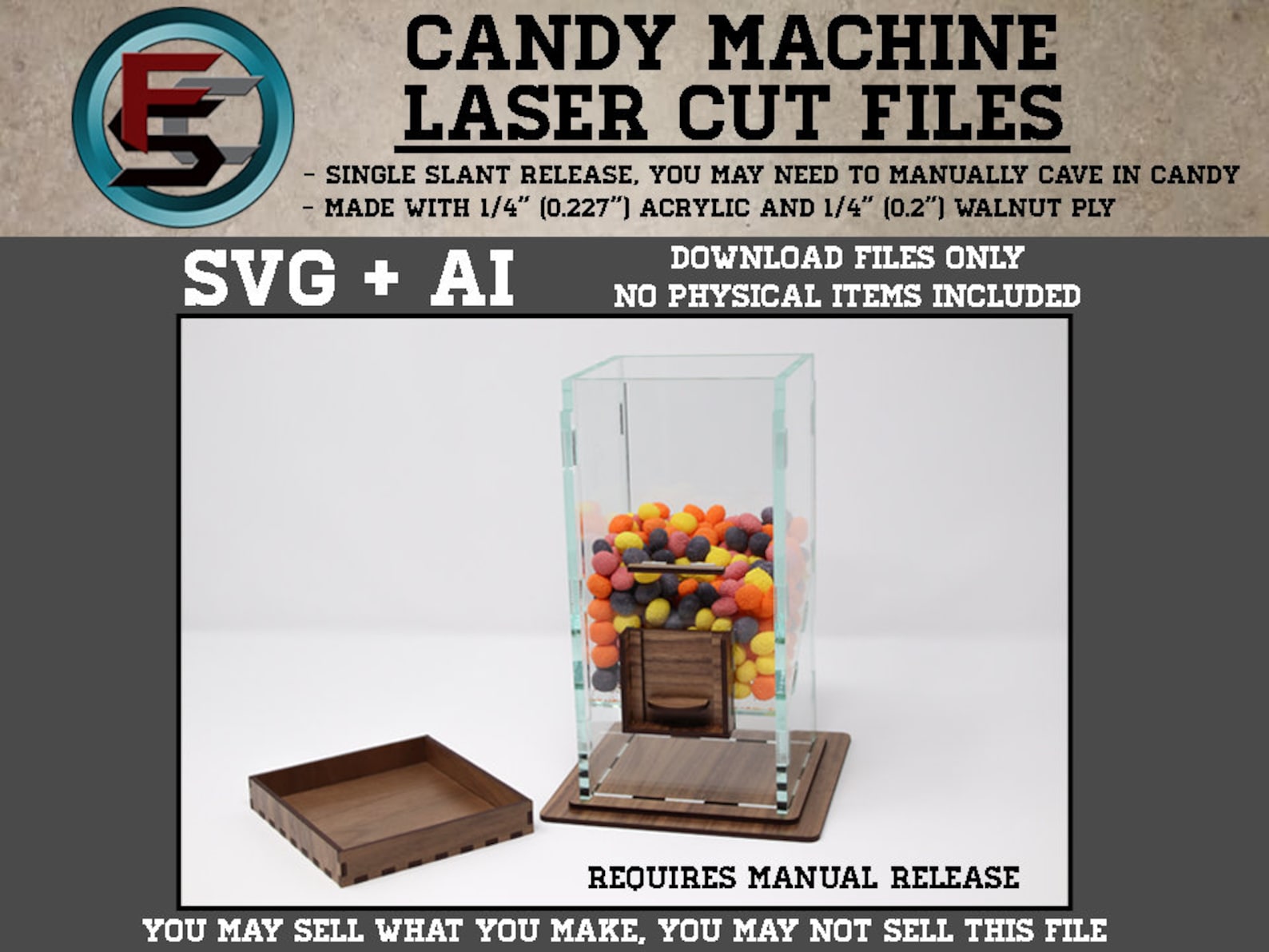 Candy Machine SVG Ai Laser Cut Files INSTANT DOWNLOAD | Etsy UK