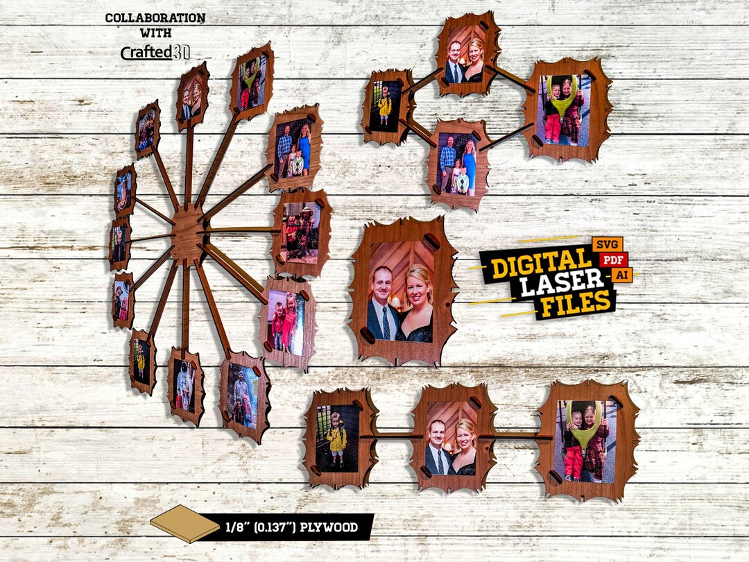 Photo Grid Svg + Ai Laser Cut Files -- INSTANT DOWNLOAD - Etsy