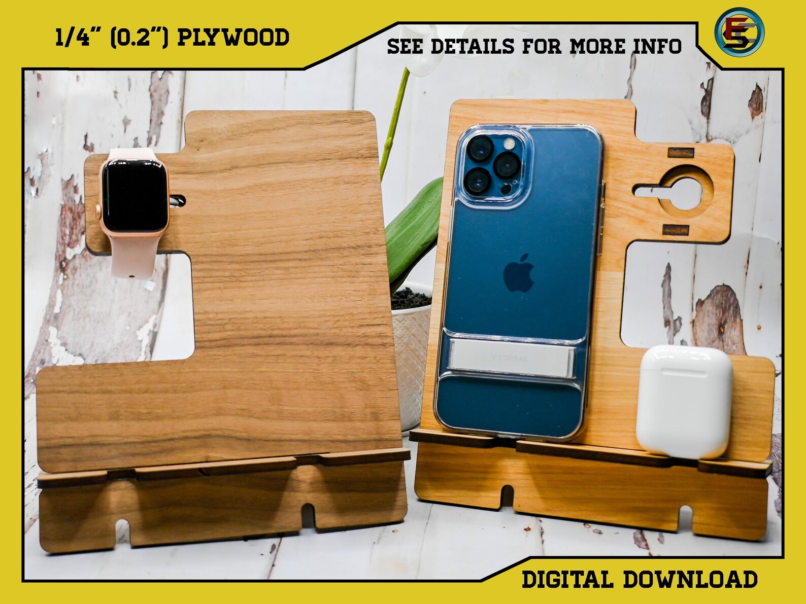 3 in 1 Iphone Stand SVG Ai Laser Cut Files INSTANT - Etsy