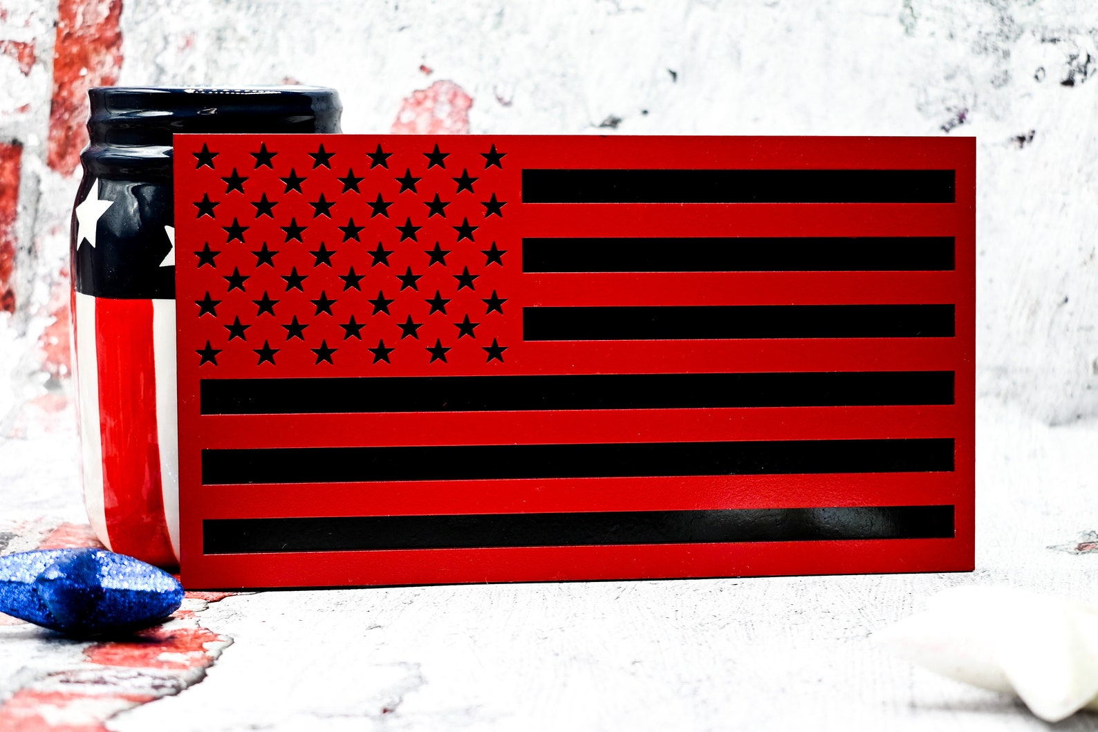 Layered American Flag SVG Ai Laser Cut Files INSTANT - Etsy