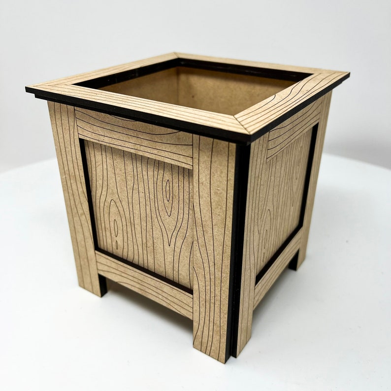 Flower Planter Box SVG + Ai Laser Cut Files -- INSTANT DOWNLOAD - Etsy