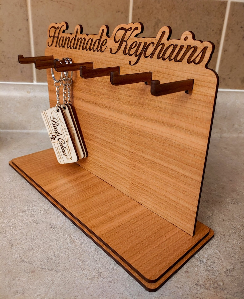 Keychain Stand SVG + Ai Laser Cut Files -- INSTANT DOWNLOAD - Etsy