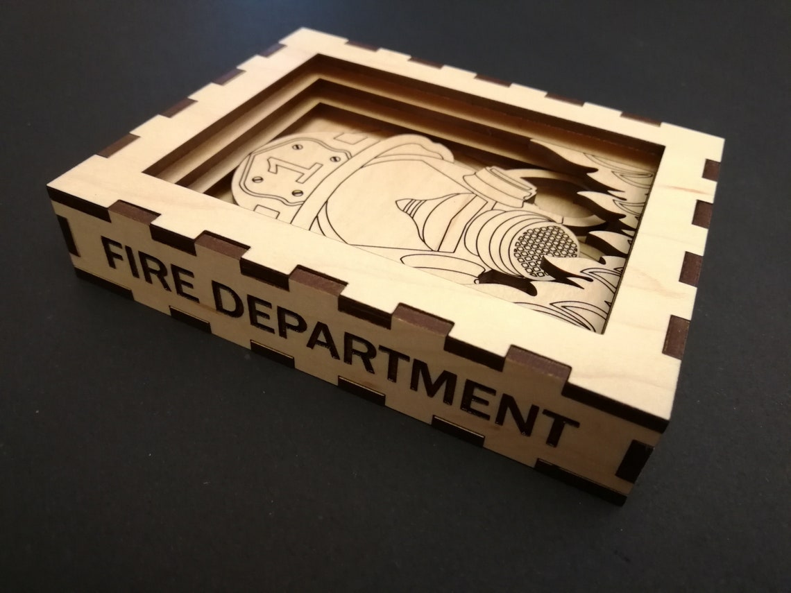Fire Department Box SVG Ai Laser Cut Files INSTANT - Etsy