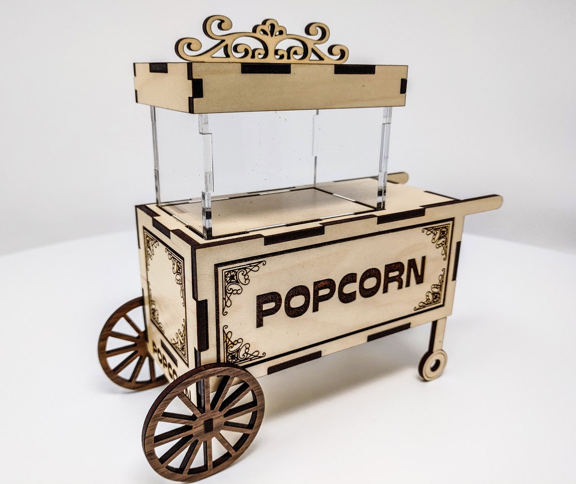 Popcorn Stand SVG + Ai Laser Cut Files -- INSTANT DOWNLOAD - Etsy