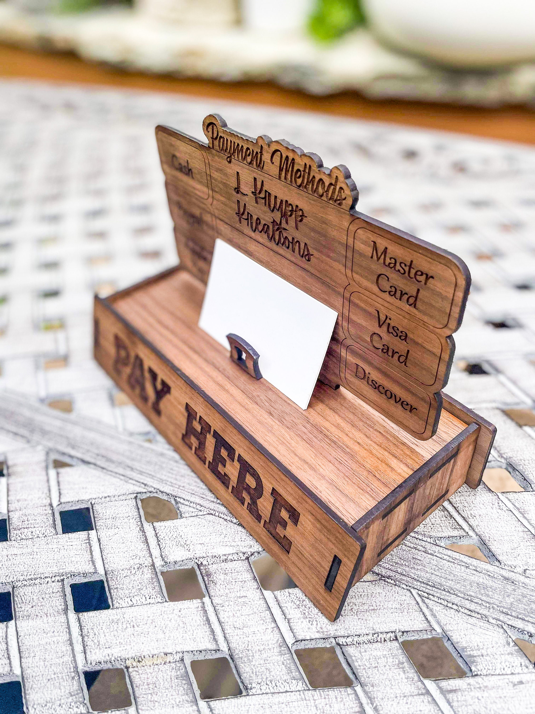 Raised Payment Stand SVG Ai Laser Cut Files INSTANT | Etsy