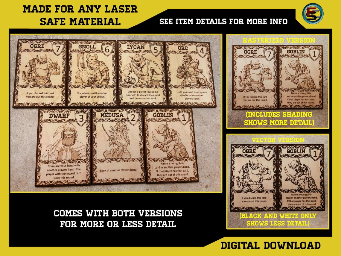 Mythical Brawl Card Game Svg Ai Laser Cut Files INSTANT - Etsy