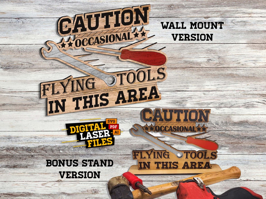Flying Tools Sign SVG Ai Laser Cut Files INSTANT DOWNLOAD - Etsy